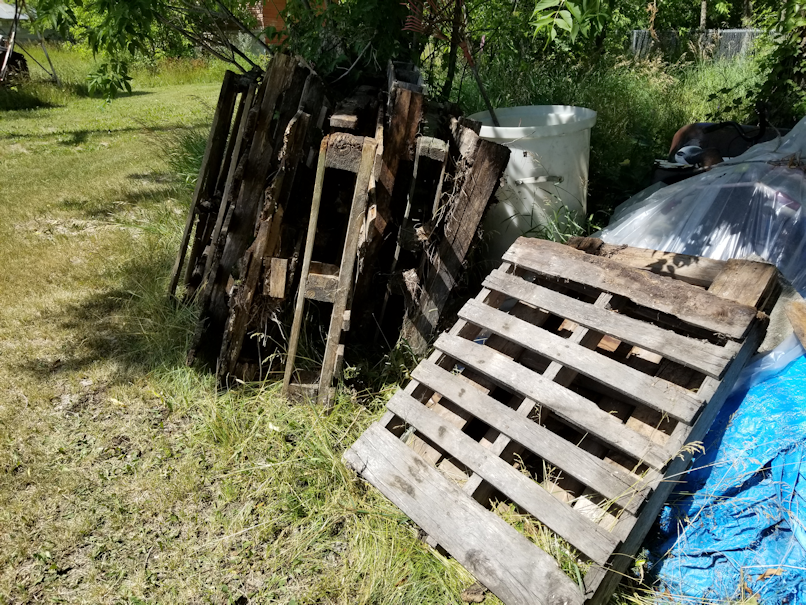 Clean up: old wood pile, progress | The Re-Farmer