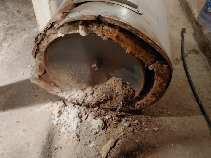 Clean up: old hot water tank | The Re-Farmer